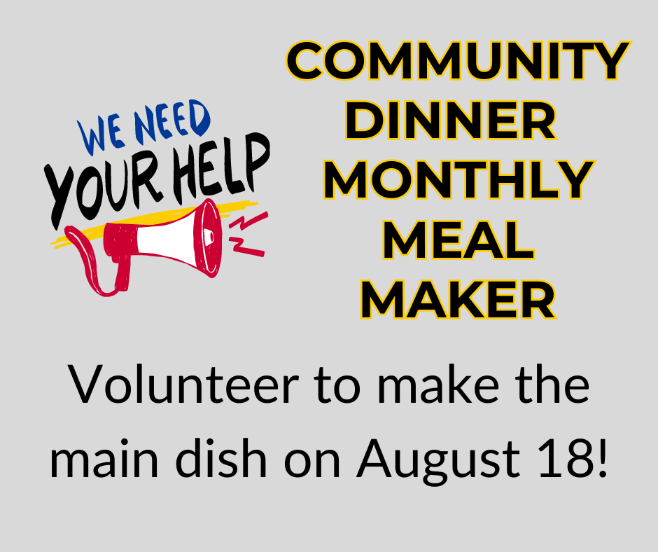 Community Dinner Monthly Meal Maker - Prince of Peace Lutheran Church
