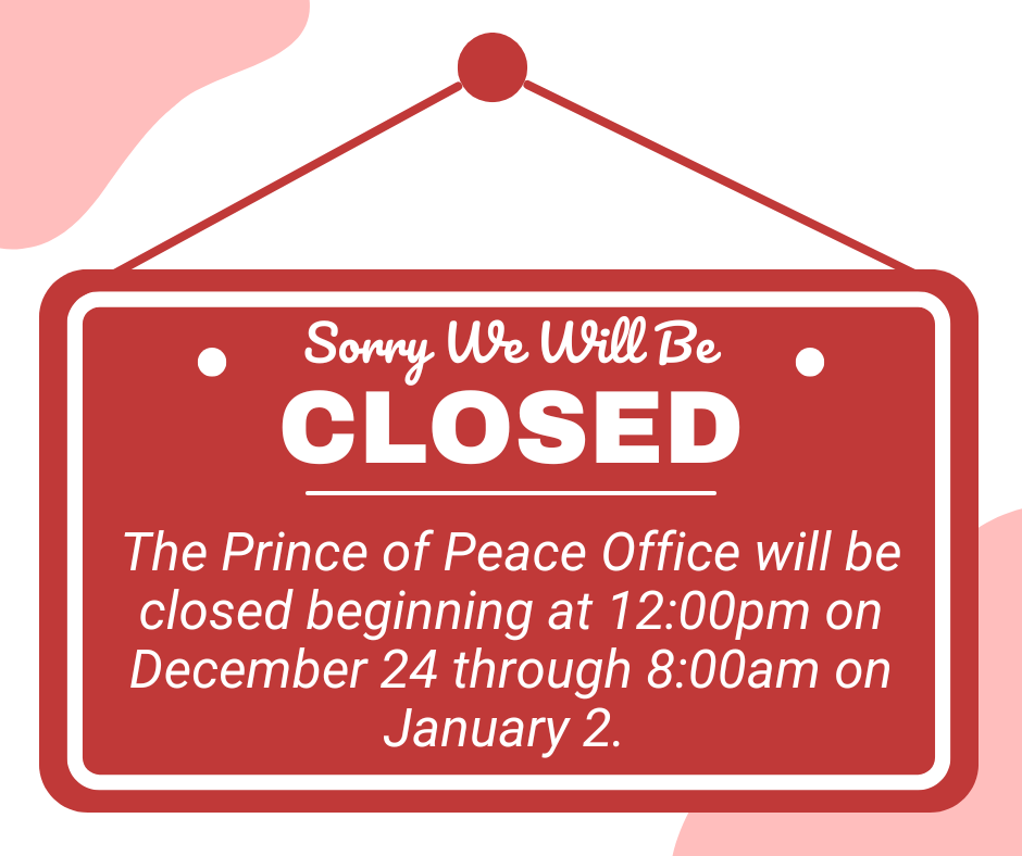 PoP Office Closed - Prince of Peace Lutheran Church