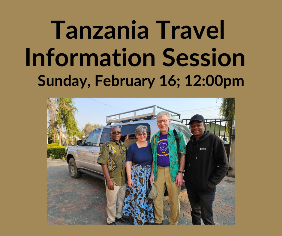 Tanzania Travel Information Session - Prince of Peace Lutheran Church