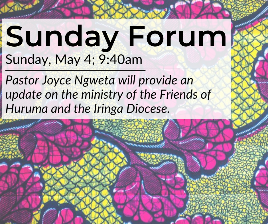 Sunday Forum | May 4; 9:40am - Prince of Peace Lutheran Church