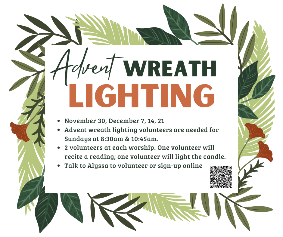 Advent Wreath Readers & Lighters - Prince of Peace Lutheran Church