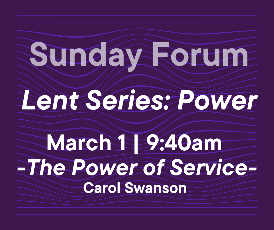 Sunday Forum | The Power of Service - Prince of Peace Lutheran Church